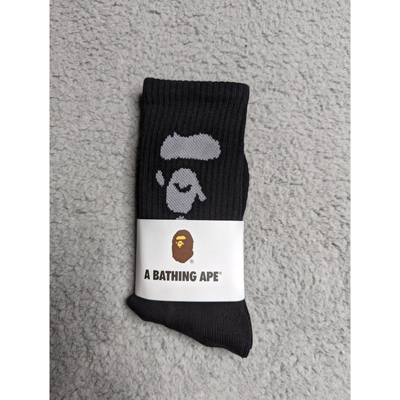Bape | Underwear & Socks | Bape Crew Socks Ape Head Face Logo Mens ...